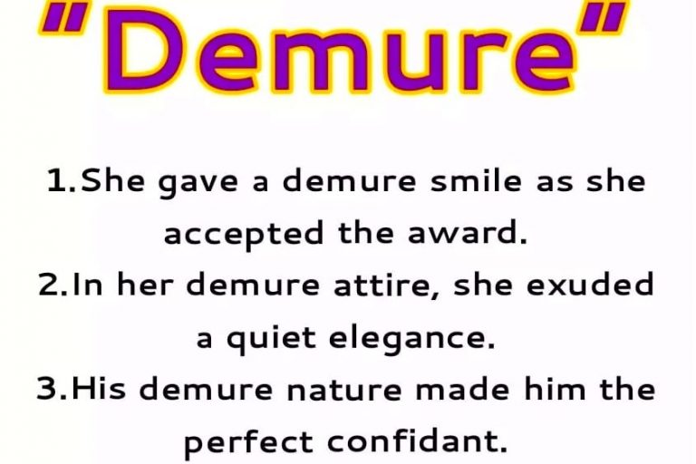 Demure meaning: Definition, Personality, How to use demure